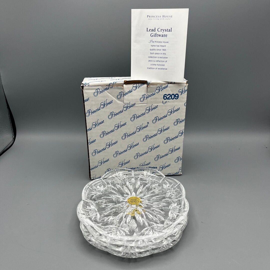 Princess House Lead Crystal Dessert Plates - Etsy