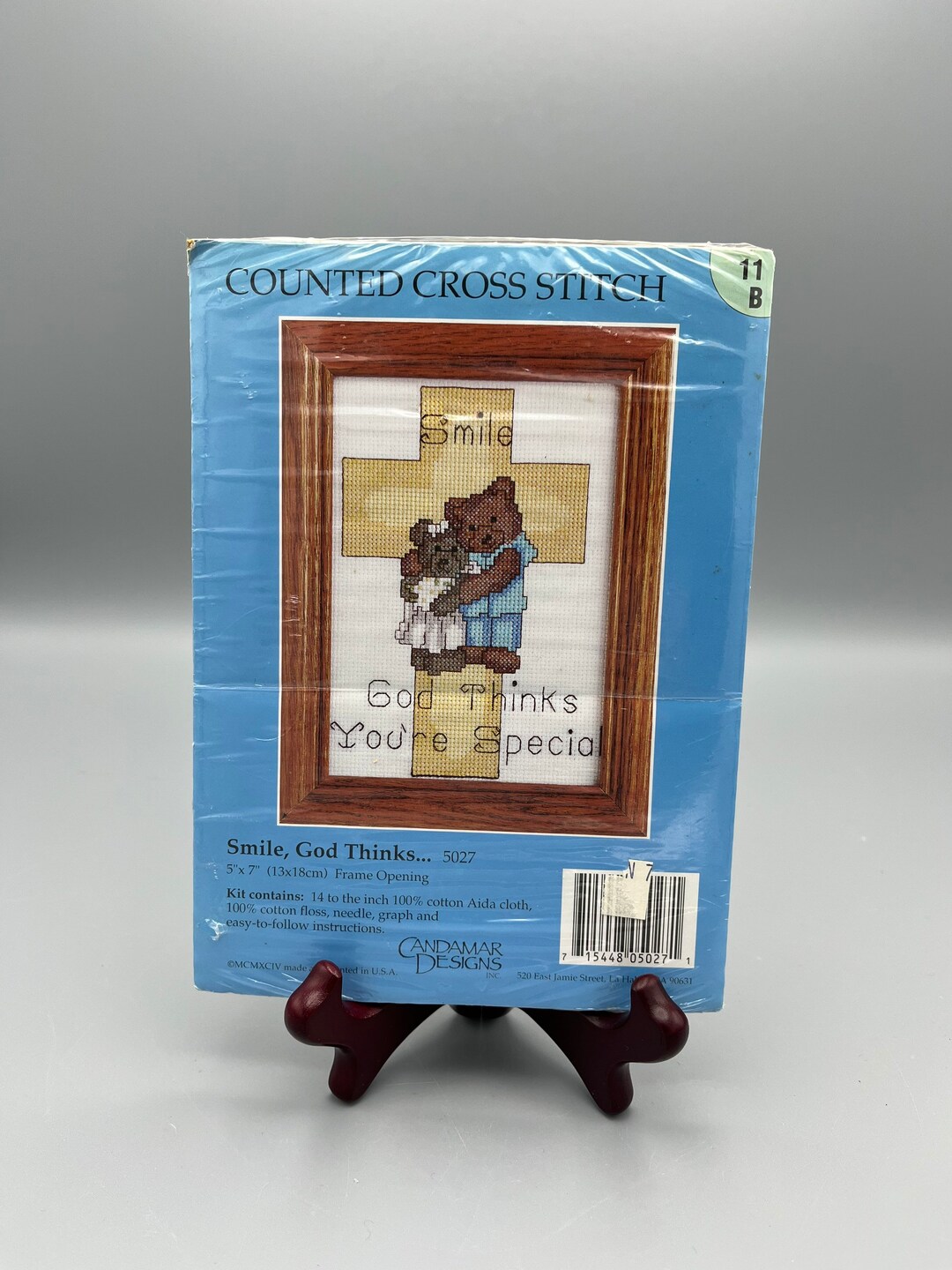 Candamar Designs Cross Stitch Kit, Smile, God Thinks - Etsy
