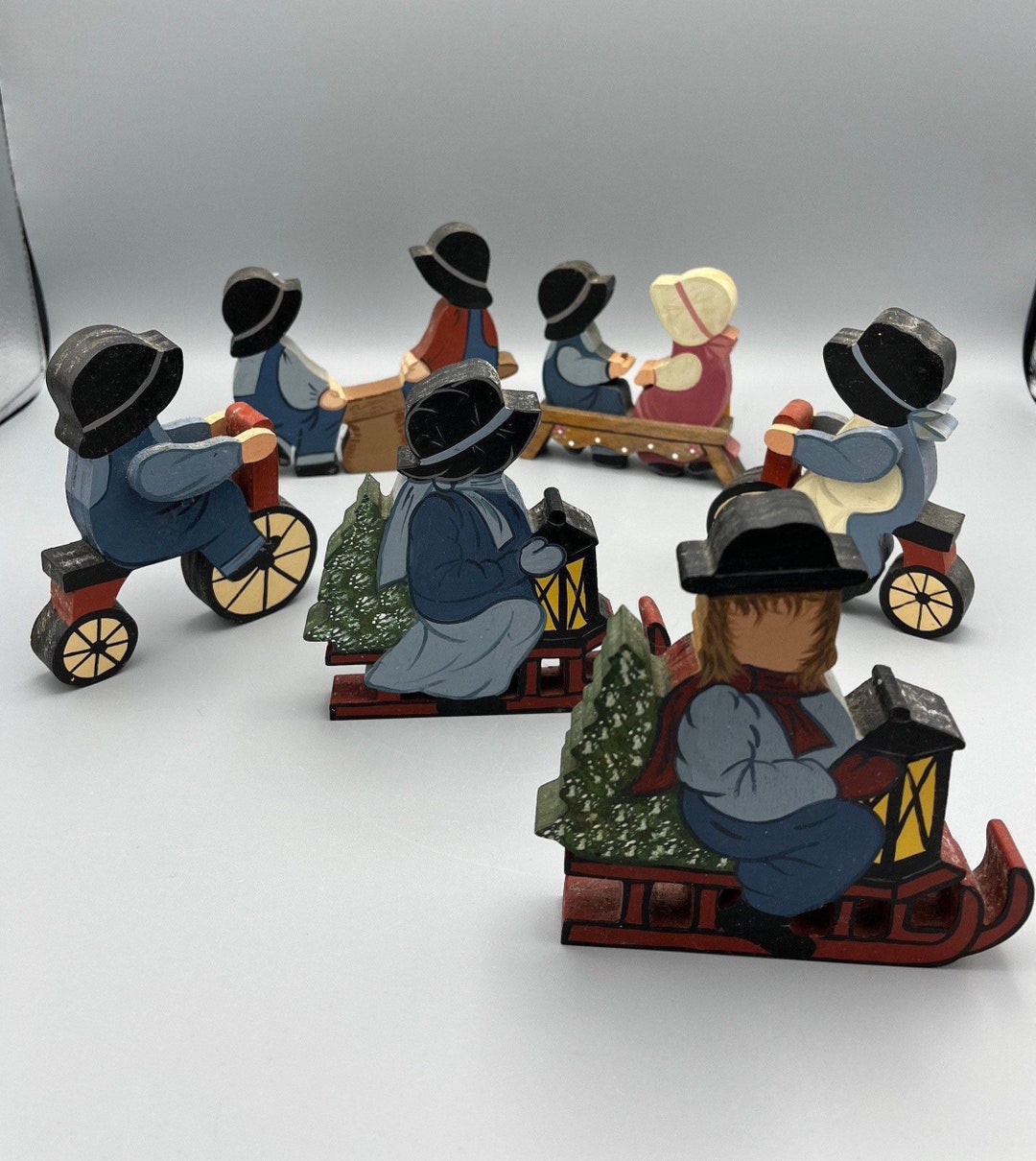 Dee's Country Crafts Amish Wood Décor, Amish Children Playing Wood ...