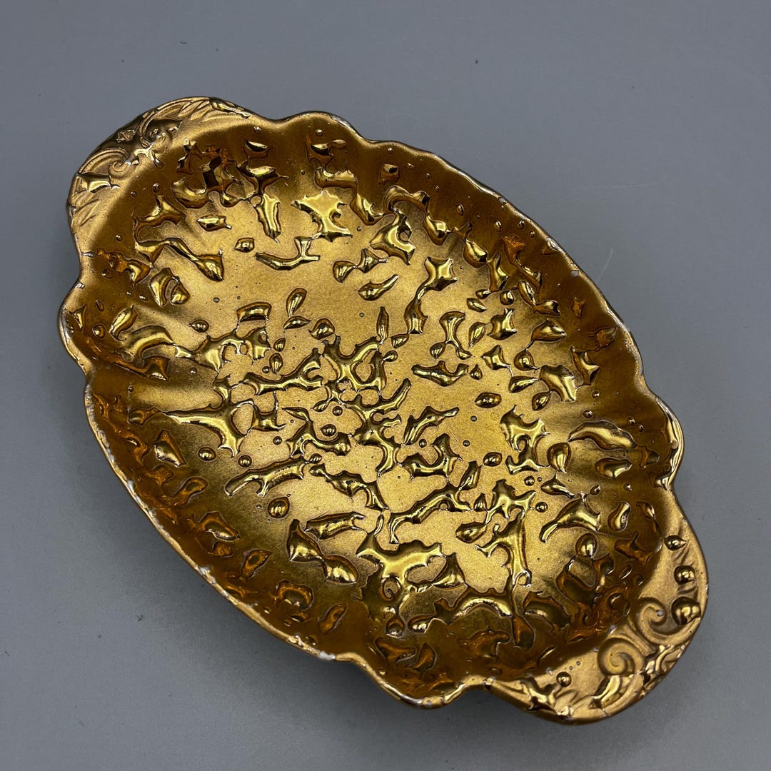 Weeping Gold Trinket Dish, Candy Dish - Etsy
