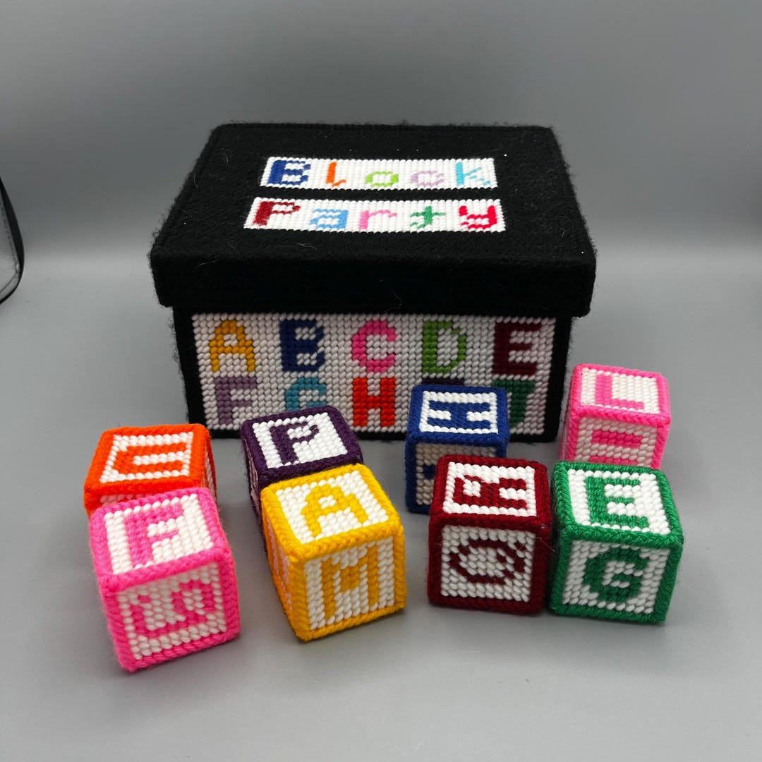 Plastic Canvas Children's Alphabet Blocks - Etsy