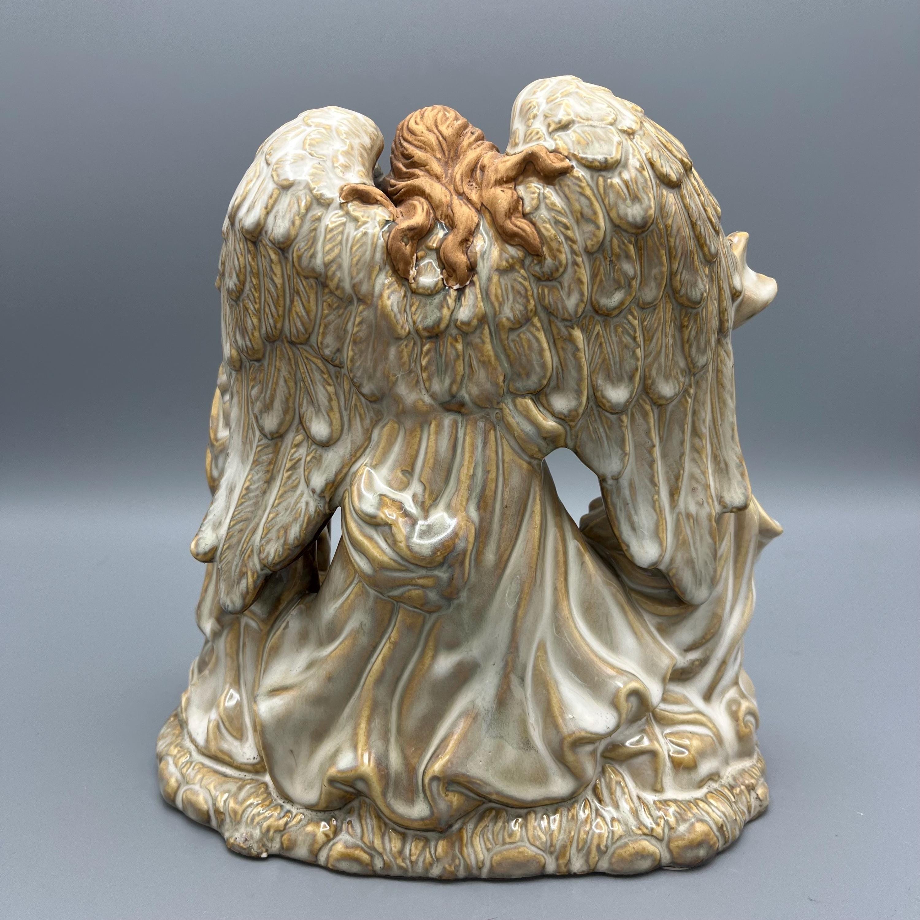 Ceramic Glazed Nativity Statue - Etsy