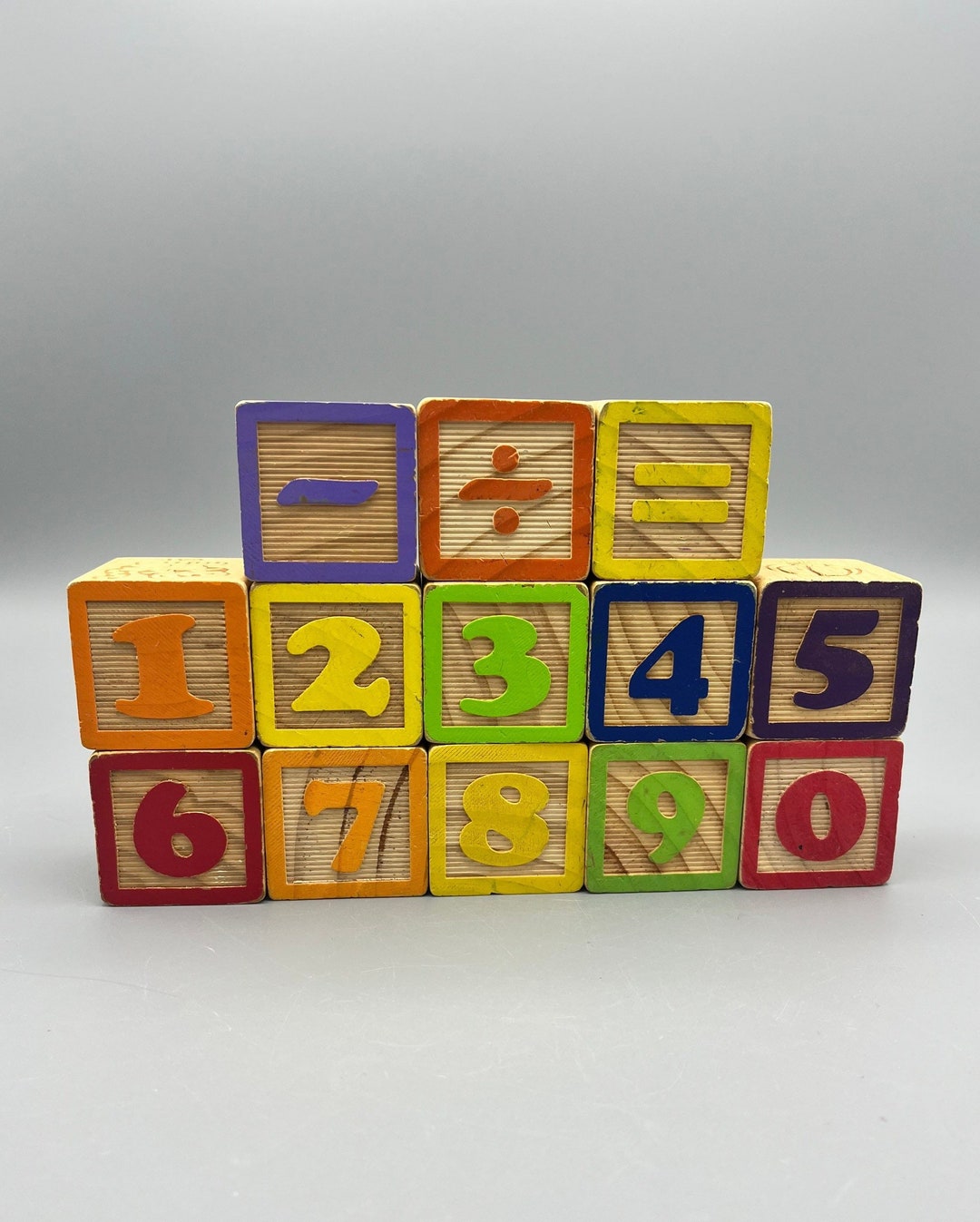 Vintage Wood Number Blocks, Wood Blocks - Etsy