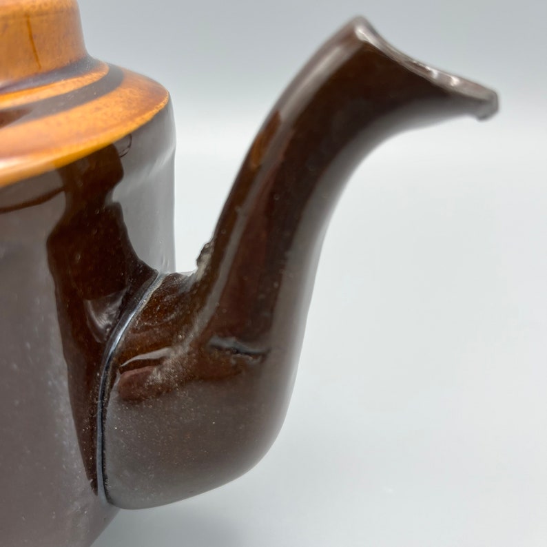 Brown Stoneware Single Serve Tea Pot Brown English Tea Pot - Etsy