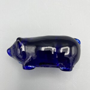 Rosso Keystone R Cobalt Blue Glass Pig Figurine - Etsy