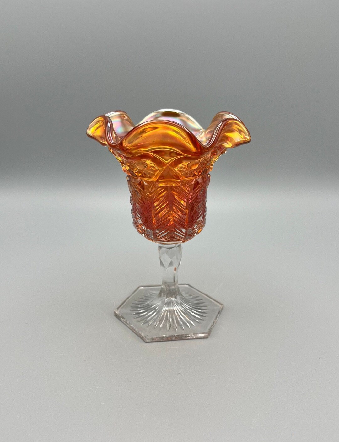 Cambridge Inverted Feather Marigold Parfait or Compote - Etsy