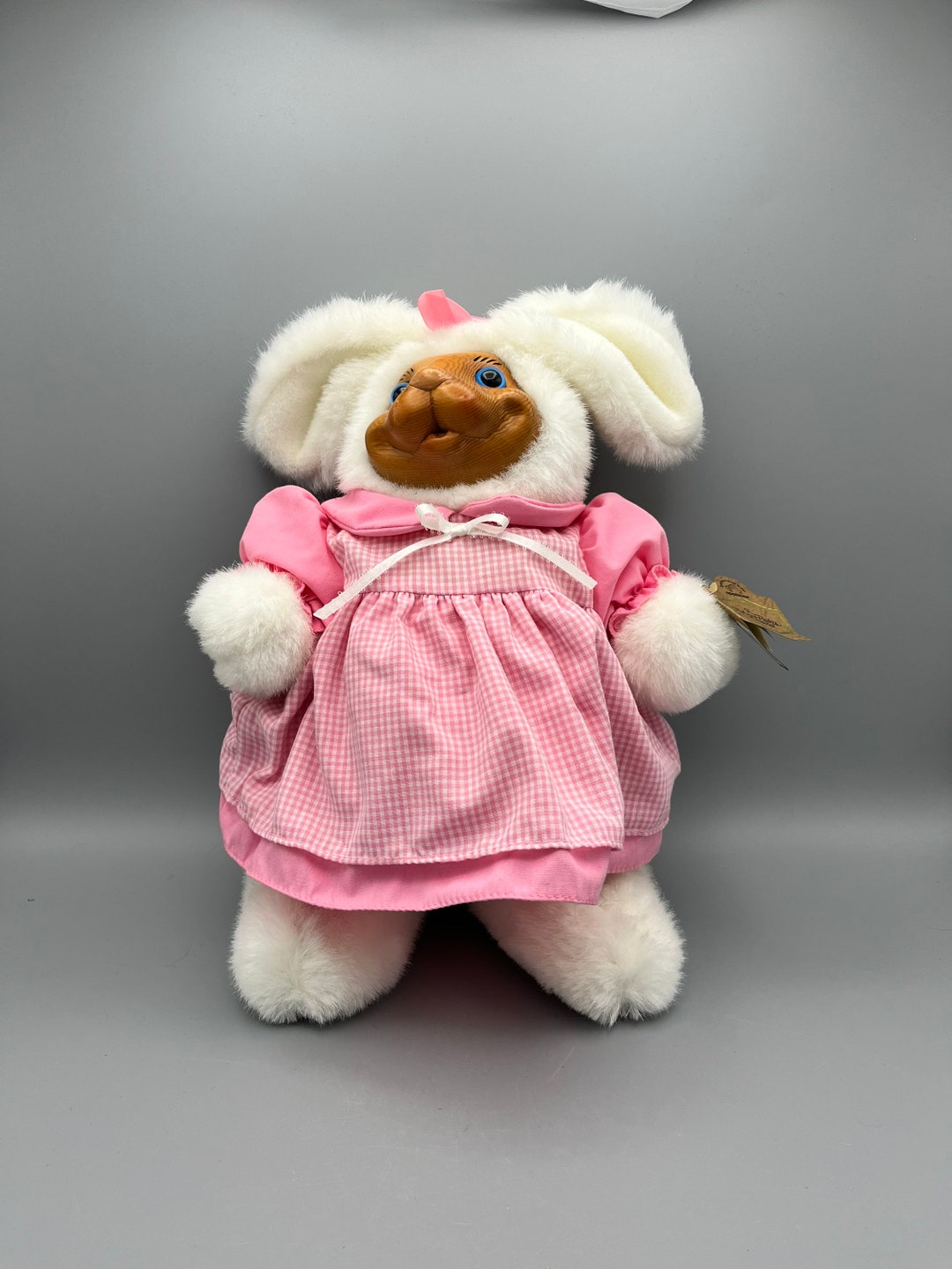 Applause Robert Raikes Original Paulette White Bunny Plush With Wood ...