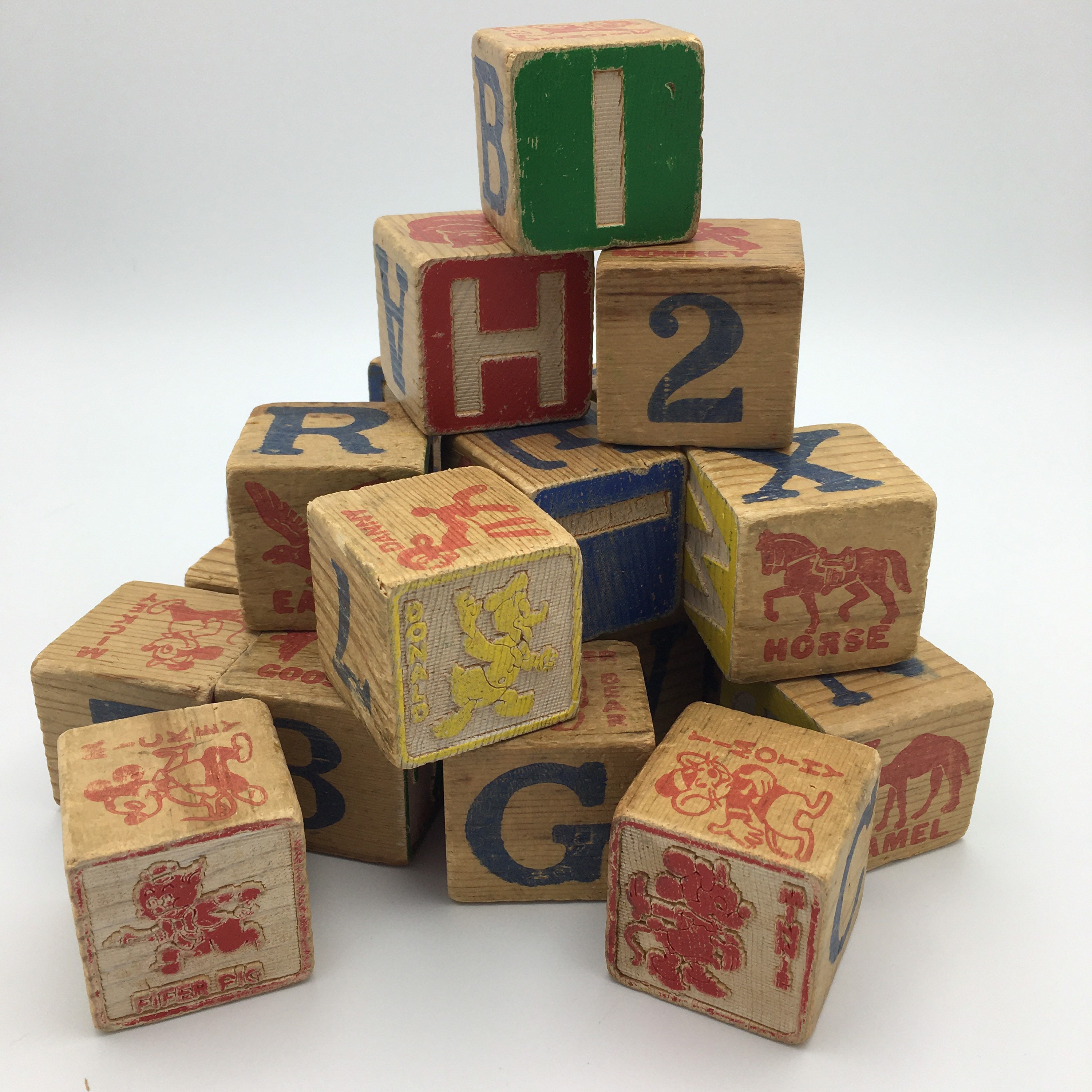 Vintage Wooden Disney Alphabet Blocks - Etsy