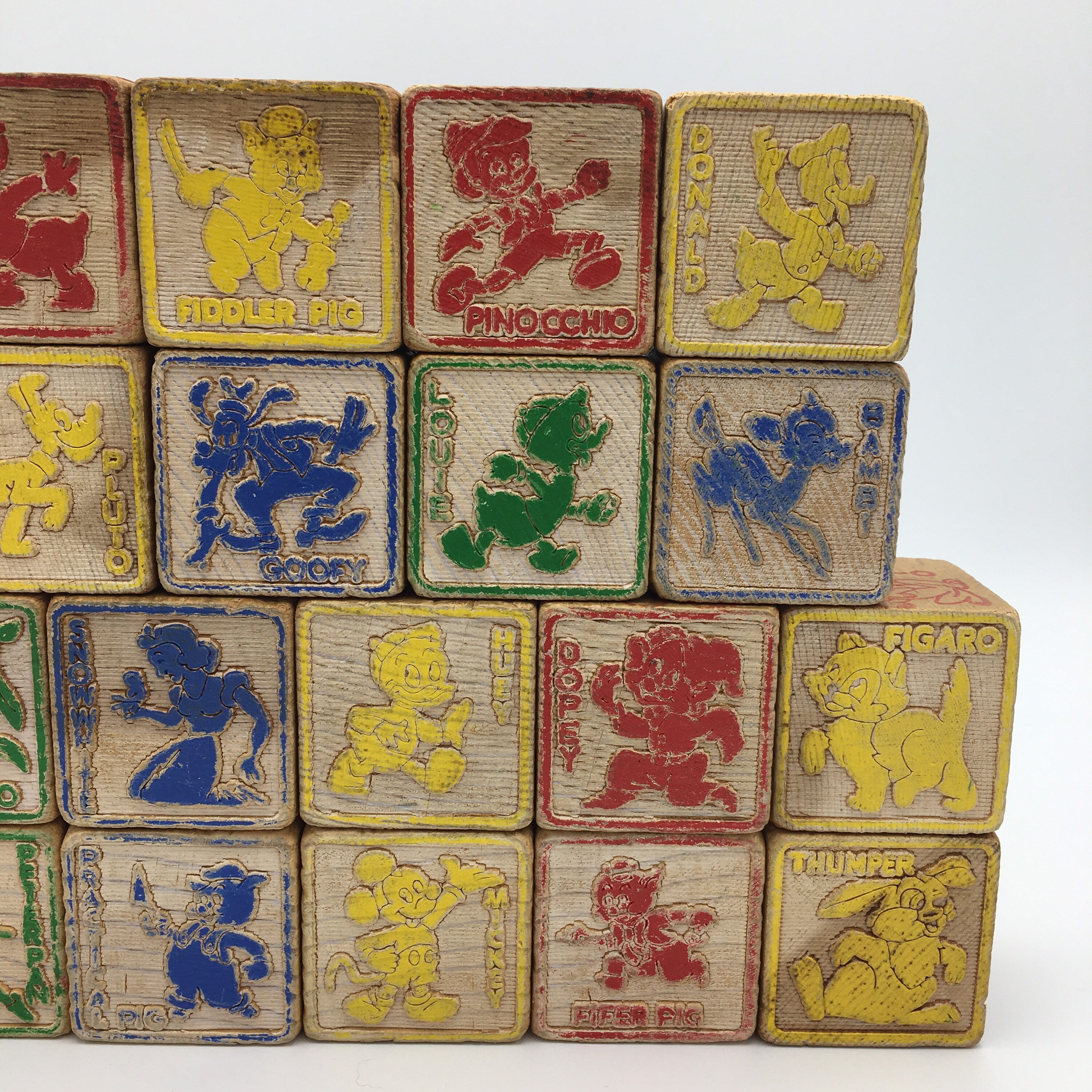 Vintage Wooden Disney Alphabet Blocks - Etsy
