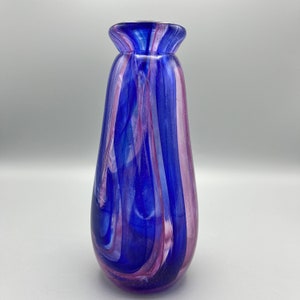 Blue and Purple Art Glass Vase - Etsy