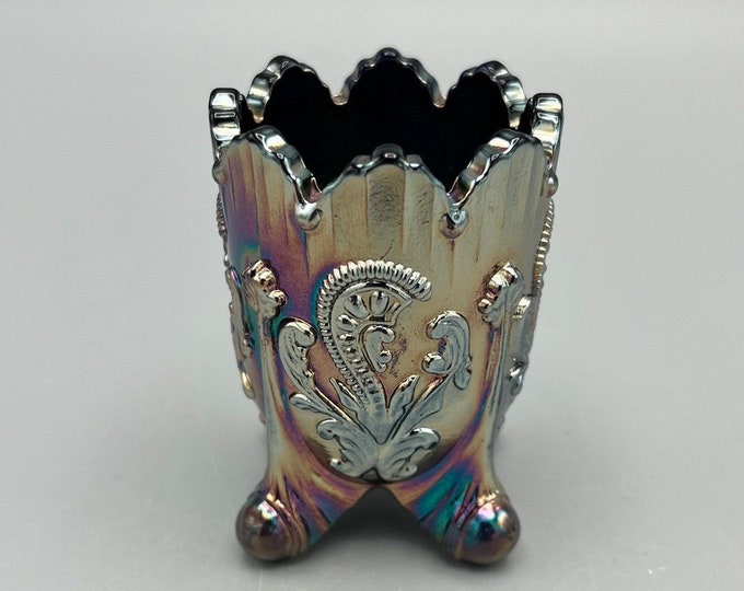 Fan and Feather Carnival Glass Toothpick Holder - Etsy