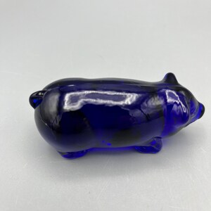 Rosso Keystone R Cobalt Blue Glass Pig Figurine - Etsy