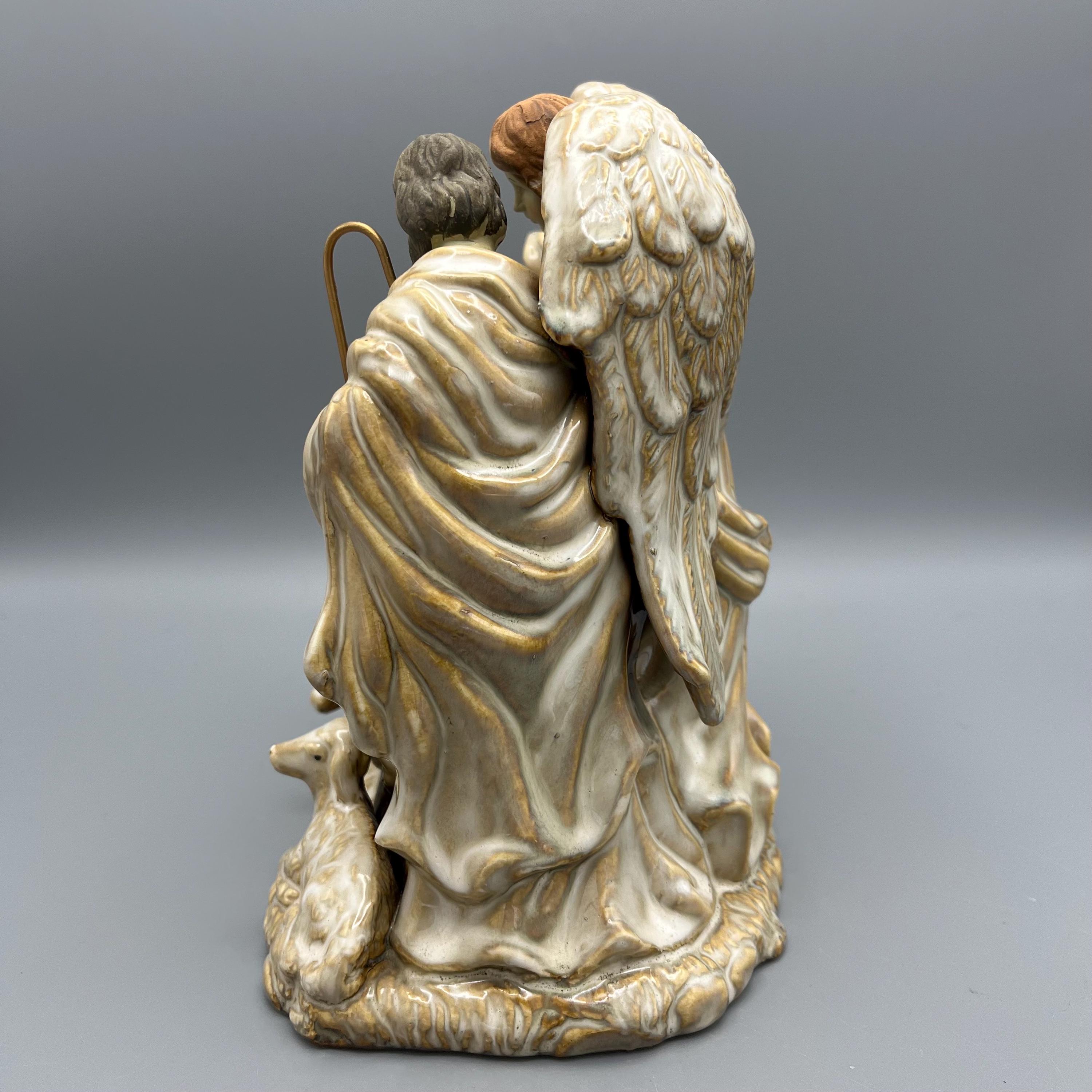 Ceramic Glazed Nativity Statue - Etsy
