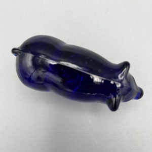 Rosso Keystone R Cobalt Blue Glass Pig Figurine - Etsy
