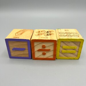Vintage Wood Number Blocks, Wood Blocks - Etsy