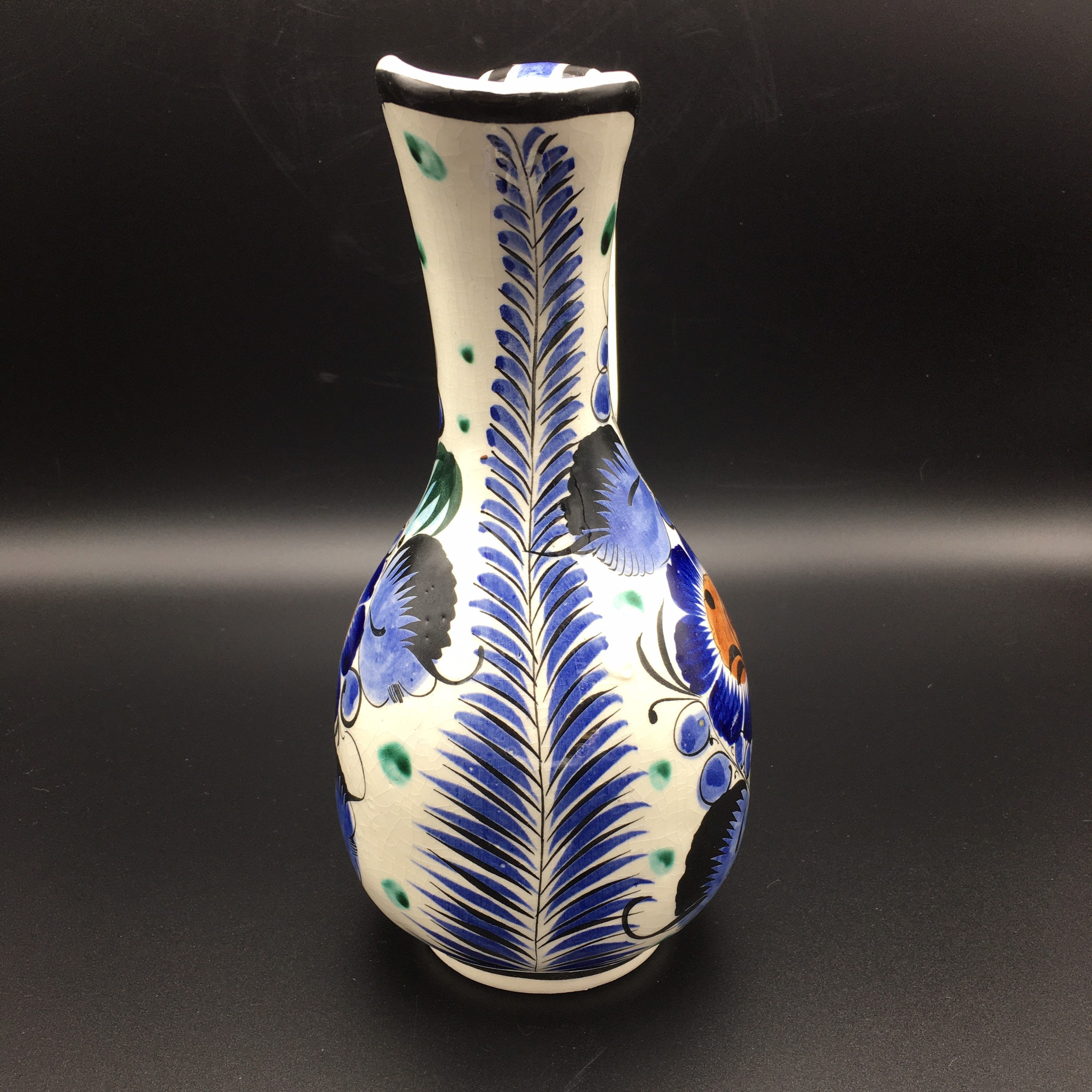 Ceramic Delft Like Pitcher White with Blue Flowers | Etsy