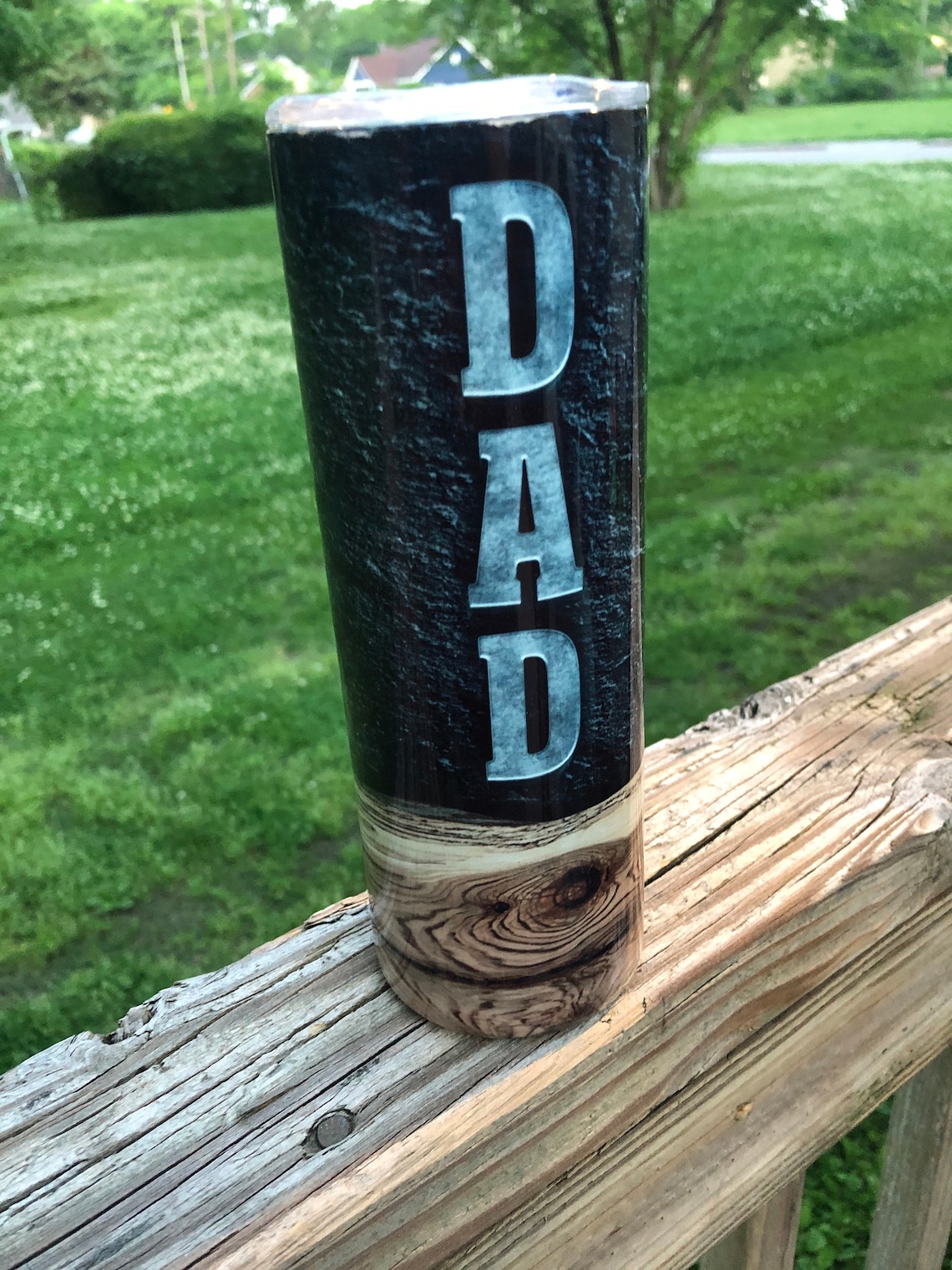 20 Oz Dad Tumbler With Wood Piece, Dad Tumbler Cup, Gift for Him ...