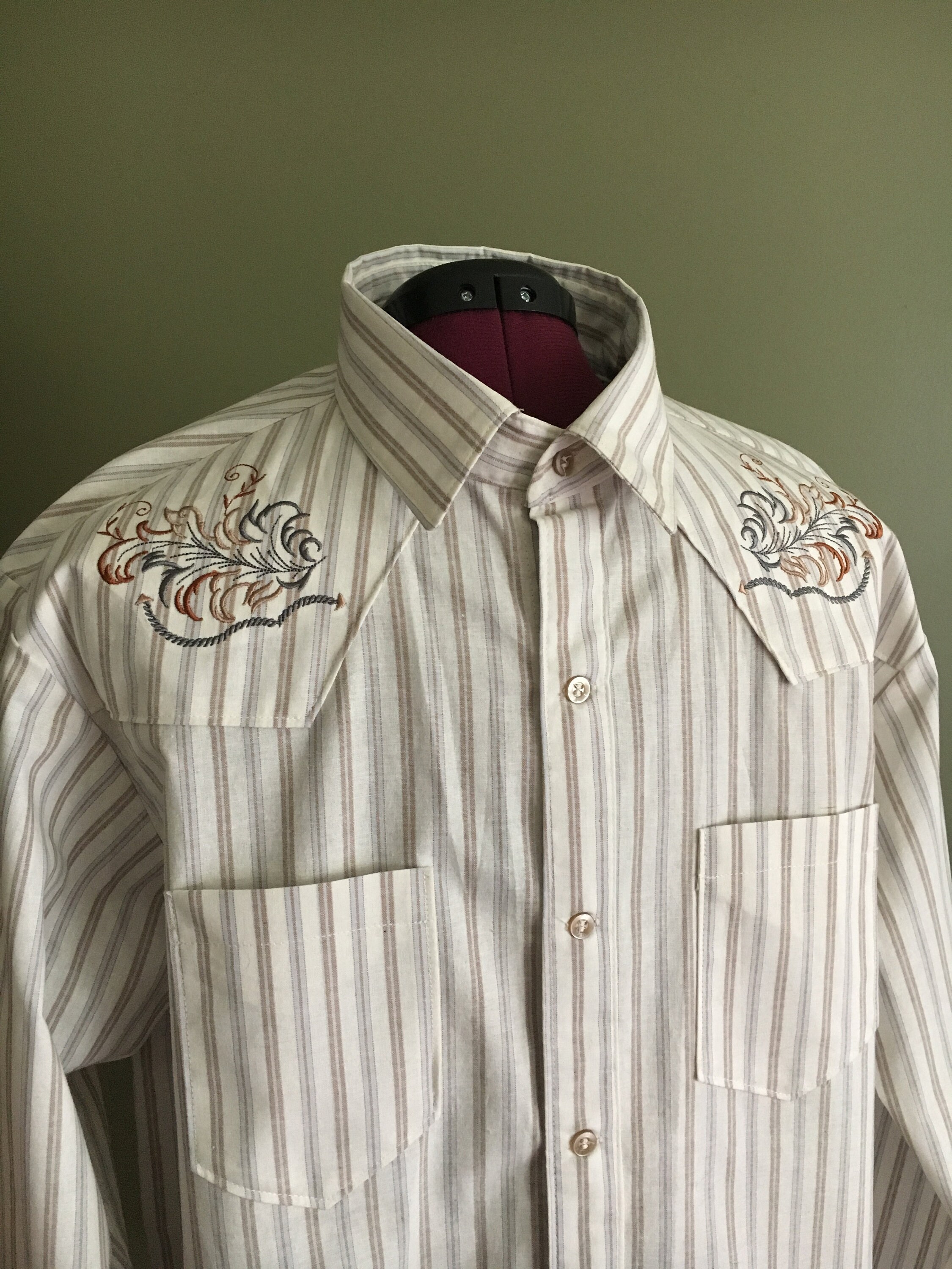 Mens Western Shirt, Embroidered Men’s Western Shirt, Cotton Men’s Shirt ...