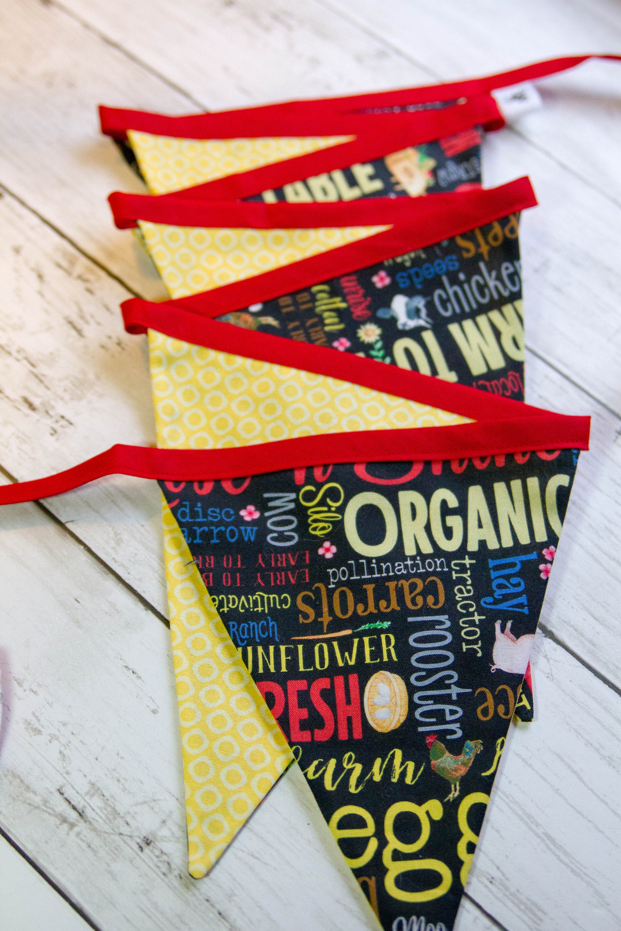 Farmers Market Bunting Banner Farm Flag Banner Farm Life Banner Farm to ...