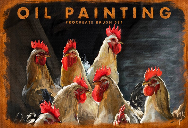 Oil Painting Set! 50+ Procreate Brushes & Textured Images! - Etsy