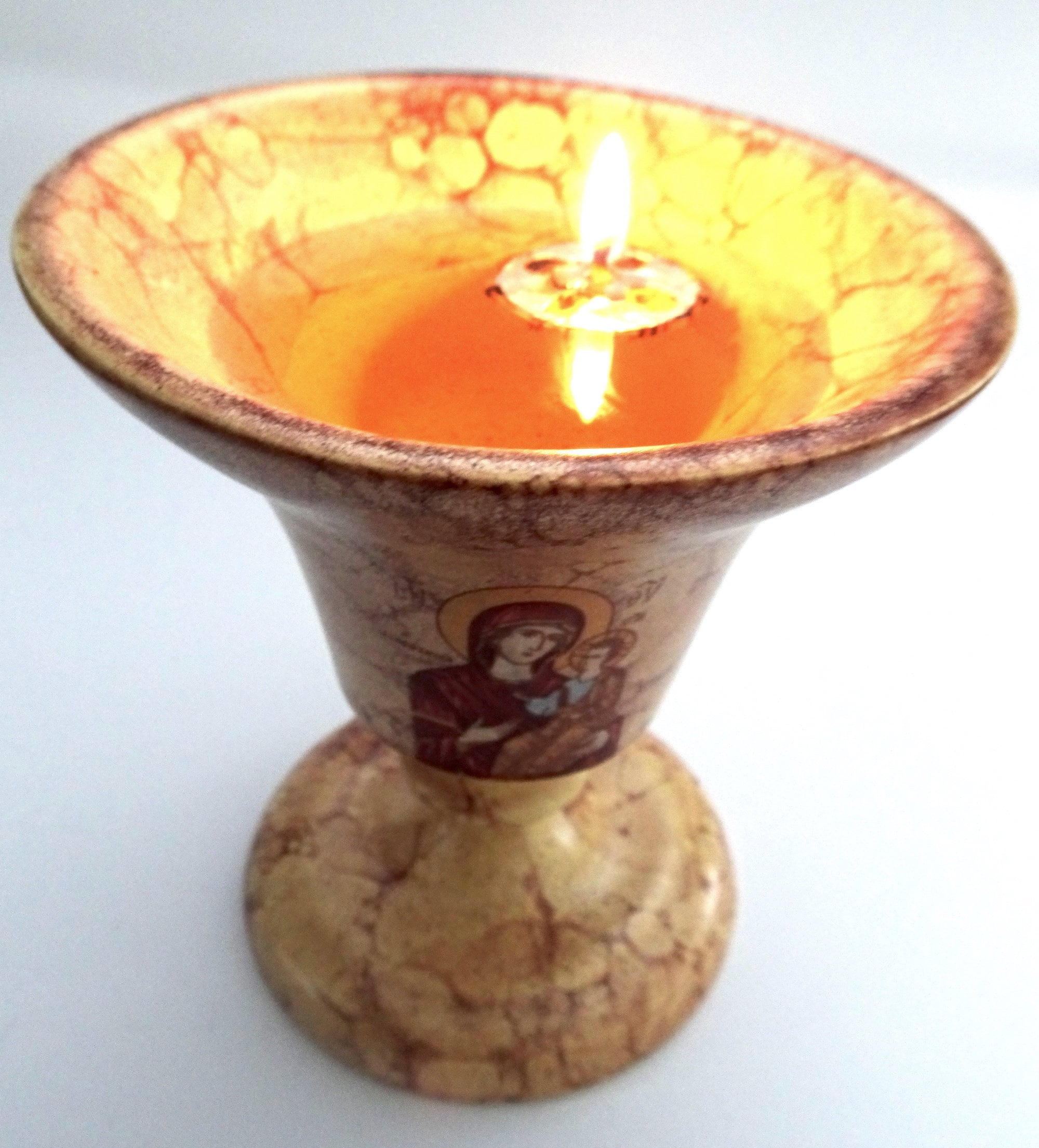 Tabletop Greek Orthodox Vigil Lamp in Ivory-beige Color With - Etsy UK