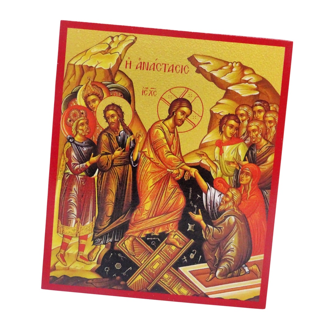 Resurrection of Jesus Christ Orthodox Wooden Byzantine Icon, Easter ...