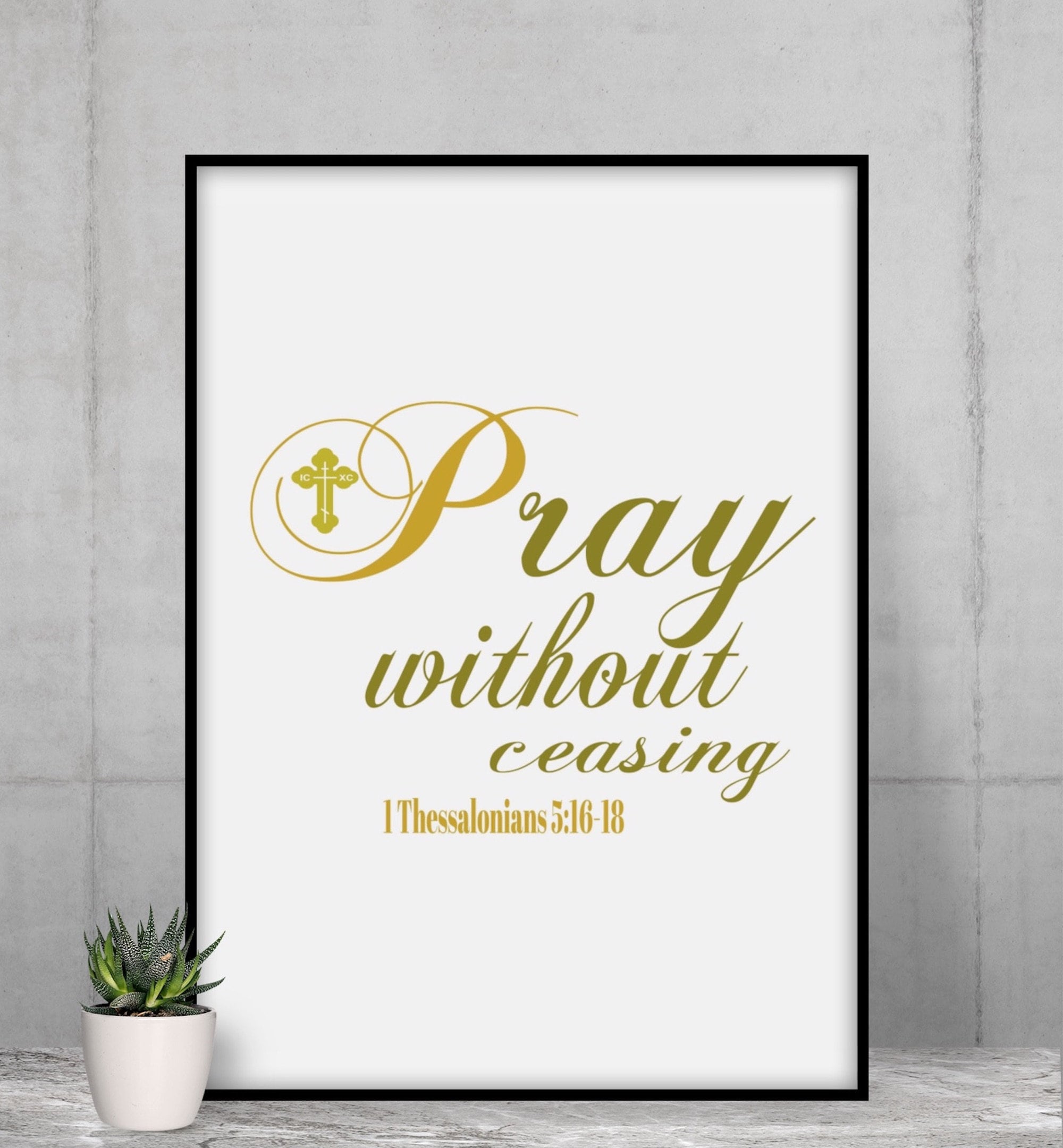 Pray without Ceasing Digital Print Inspirational Bible | Etsy