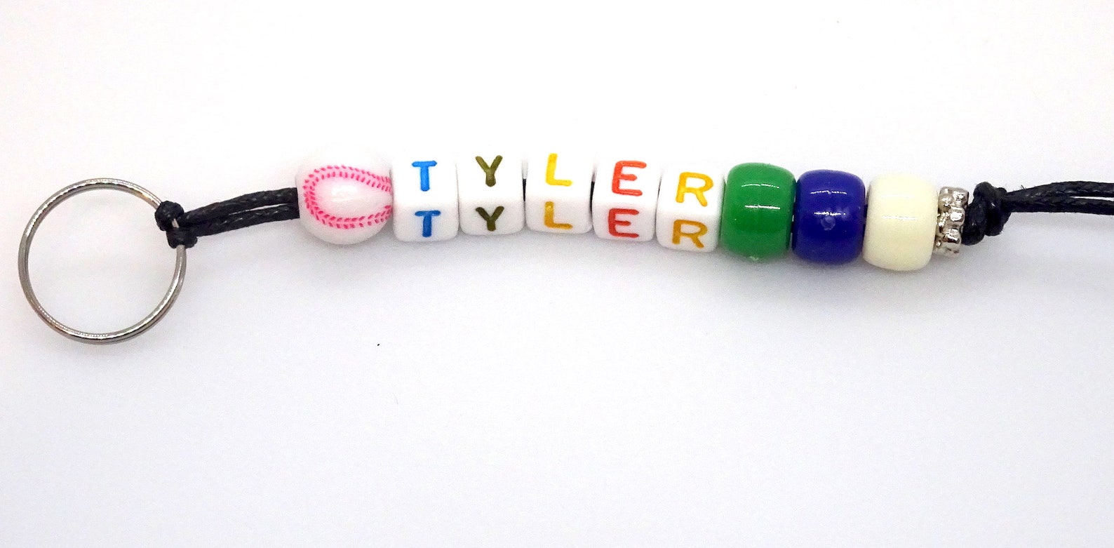 Custom Keyring Personalized Beaded Keychains Personalized | Etsy