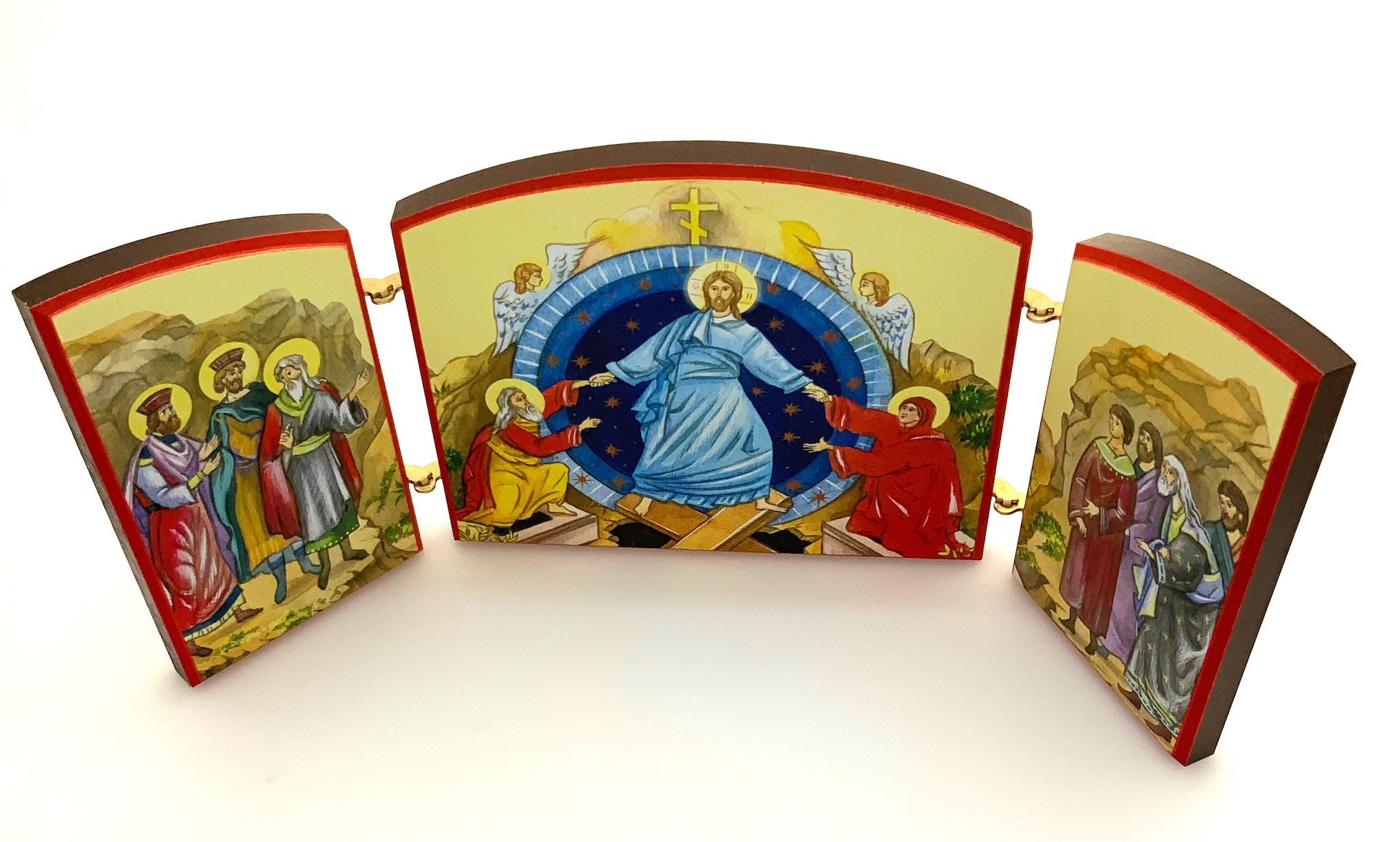 Orthodox Wooden Triptych Easter Gift Religious Home Decor | Etsy