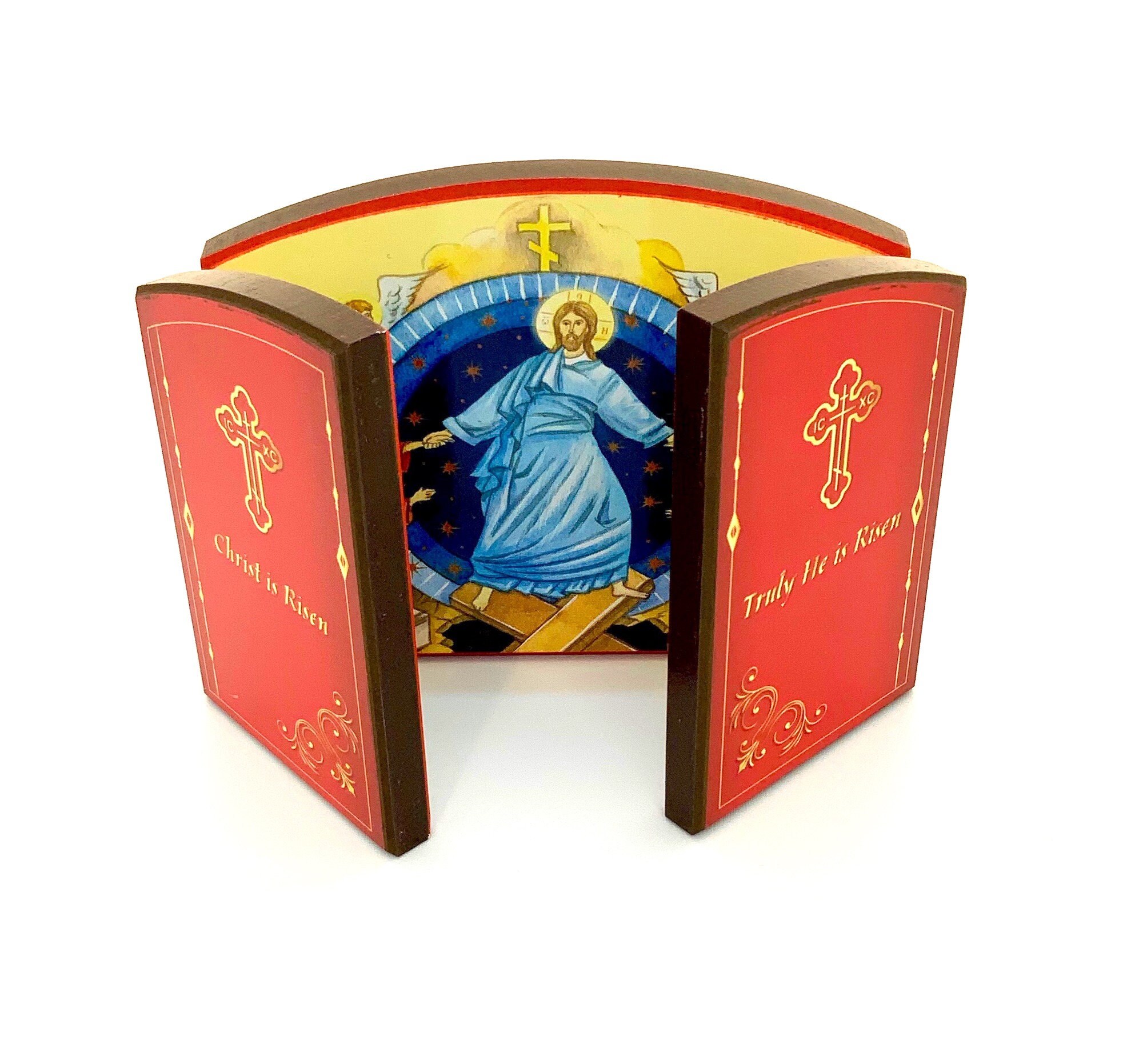 Orthodox Wooden Triptych Easter Gift Religious Home Decor - Etsy