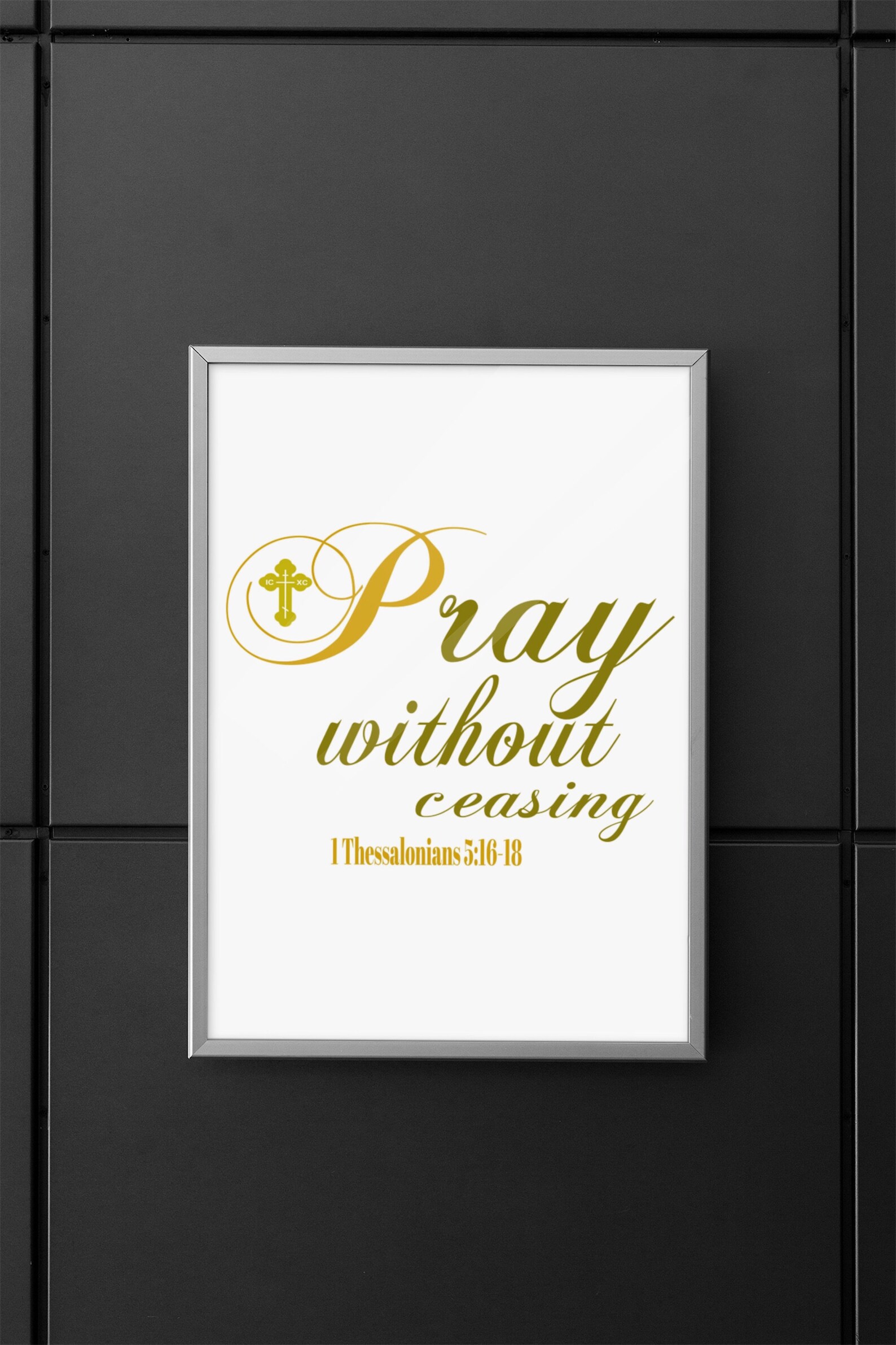 Pray without Ceasing Digital Print Inspirational Bible | Etsy