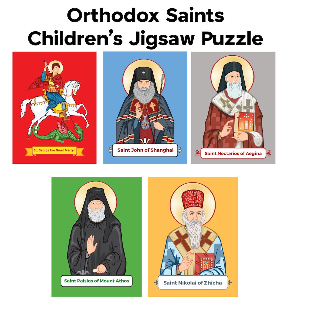 Orthodox Saints Children’s Jigsaw Puzzle, St George, St John of ...