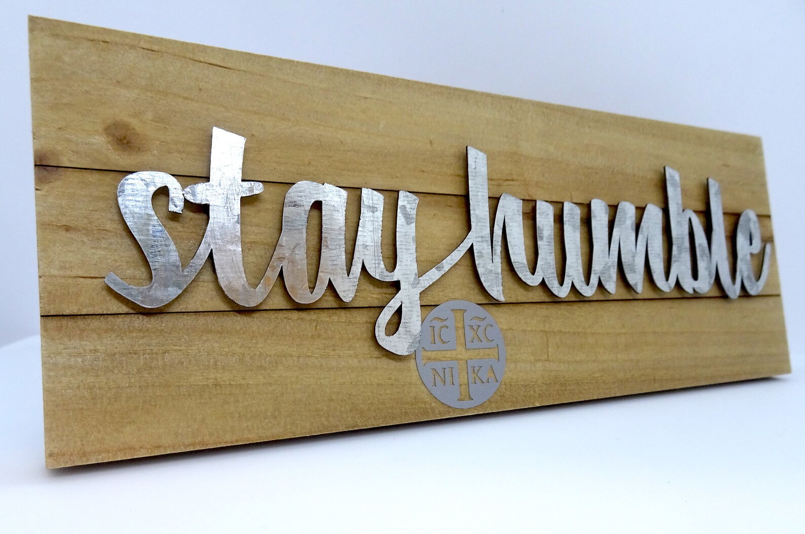 Laser-cut Galvanized Inspirational Message on Wood Plaque - Etsy