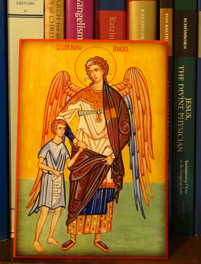 Guarding Angel Wooden Plaque Guardian Angel Wall Decor - Etsy