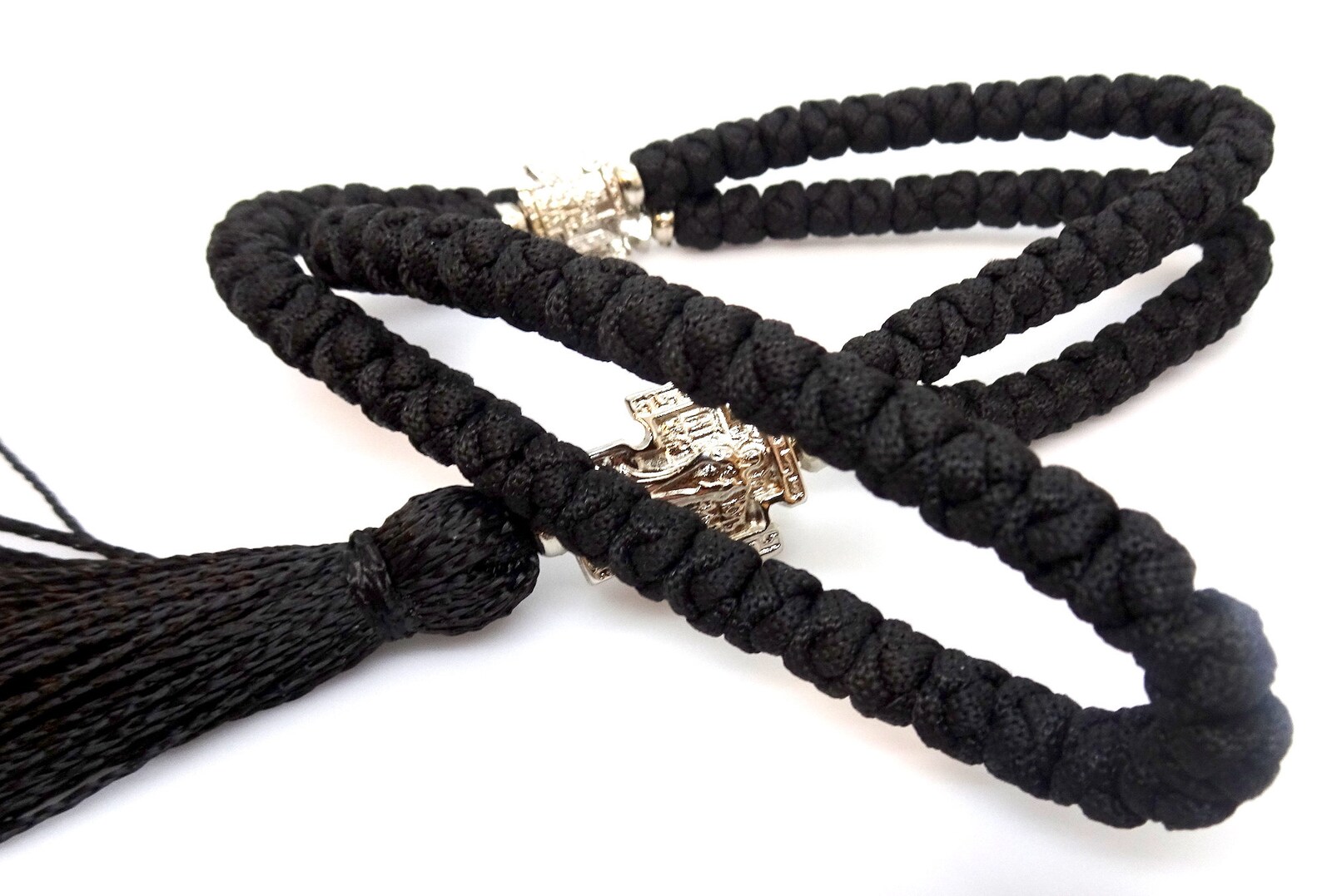 100 Knots Extra Long Orthodox Prayer Rope with Tassel in Black | Etsy
