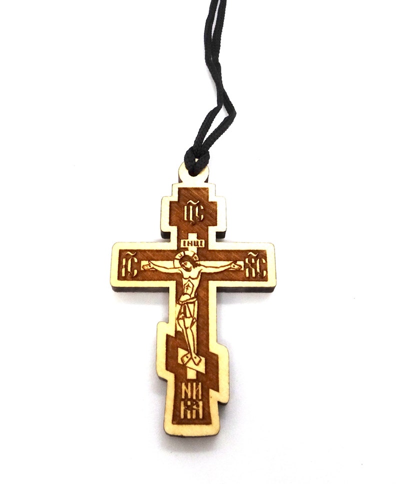 Orthodox Wooden Cross Car Decoration Natural Beech Wood | Etsy