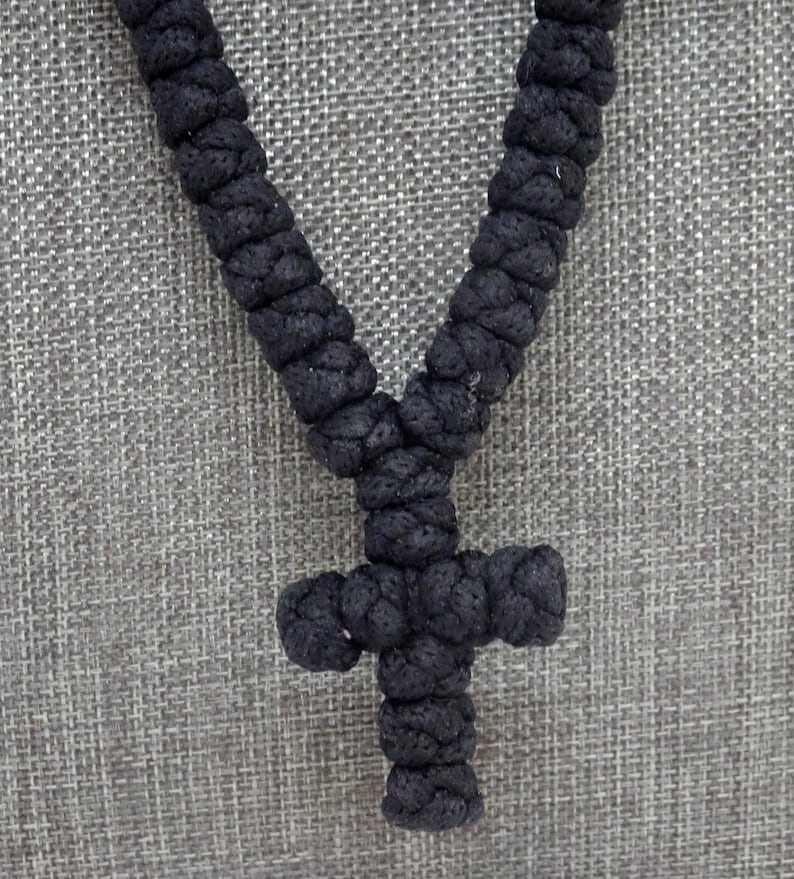 100 knot Handmade Orthodox Prayer Rope with Knotted Cross | Etsy