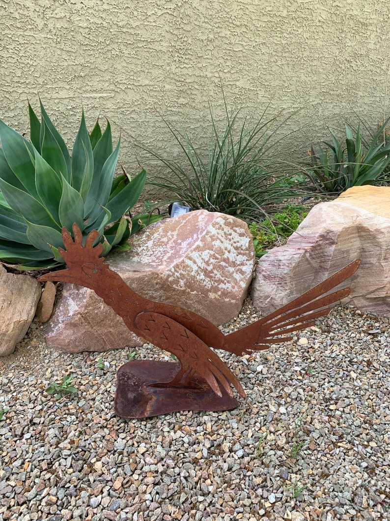 Rustic Metal Roadrunner Southwest Farmhouse Garden Yard Art - Etsy