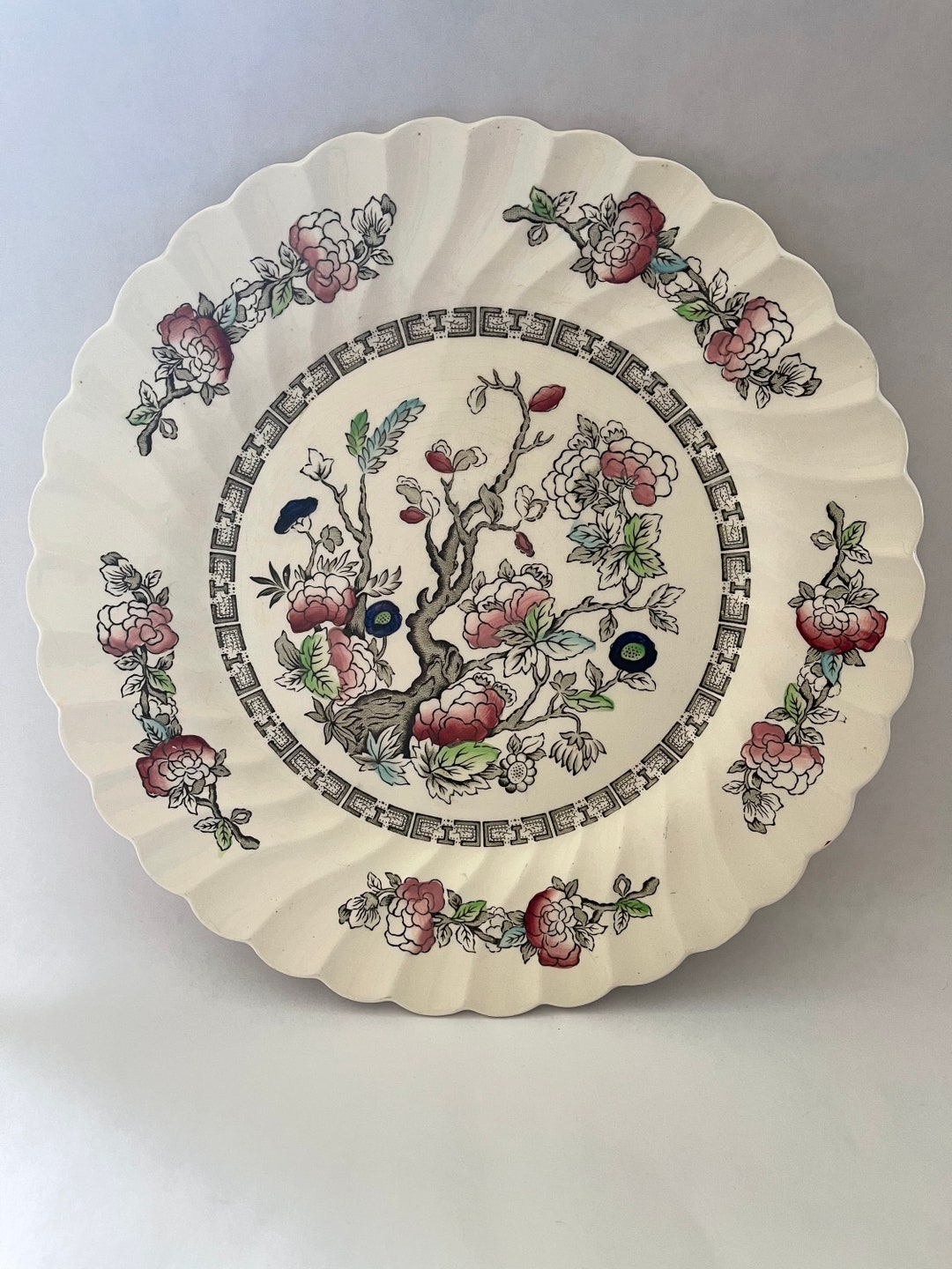 Vintage Myott Fine Staffordshire Ware Indian Tree Large Plate - Etsy