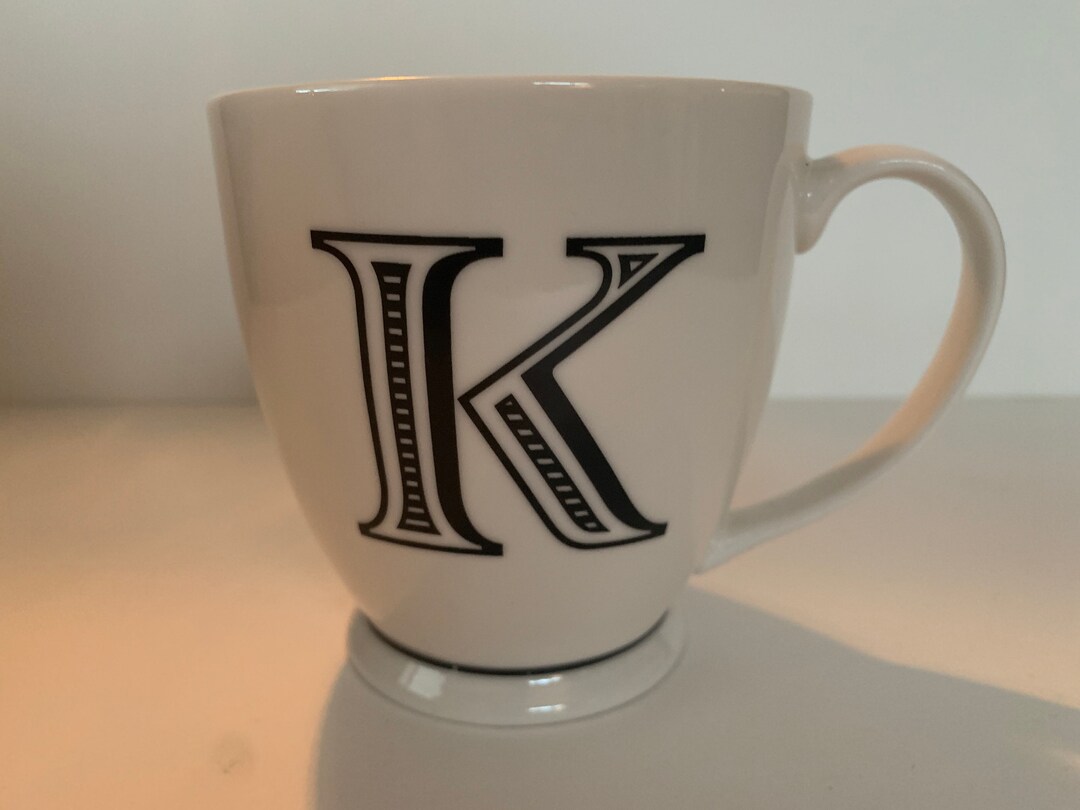 Letter “K” Monogram Mug Pier 1 - Etsy