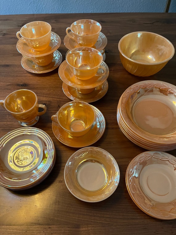 Fire King Peach Marigold Lustre Ware - Etsy