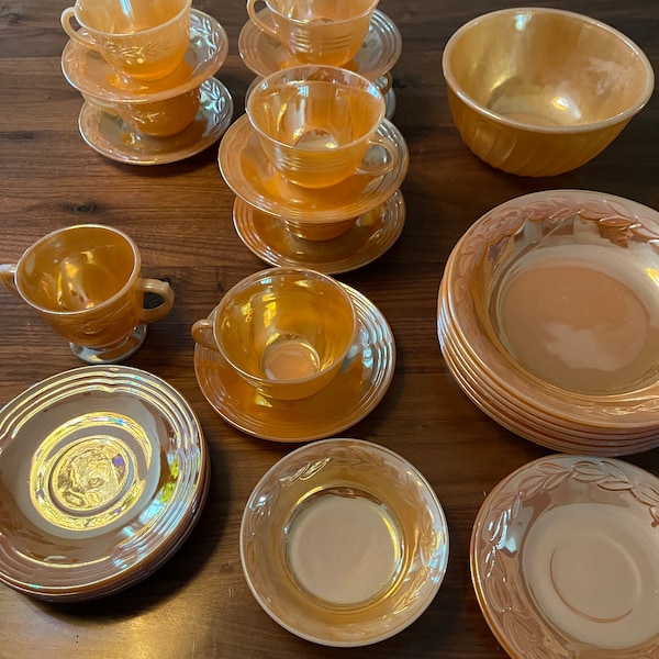 Peach Luster Ware - Etsy