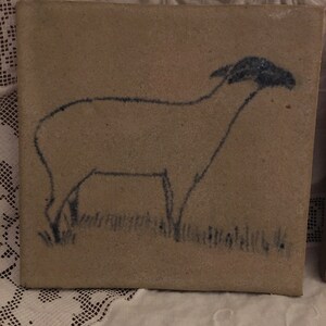 2 Handmade Sheep Tiles - Etsy