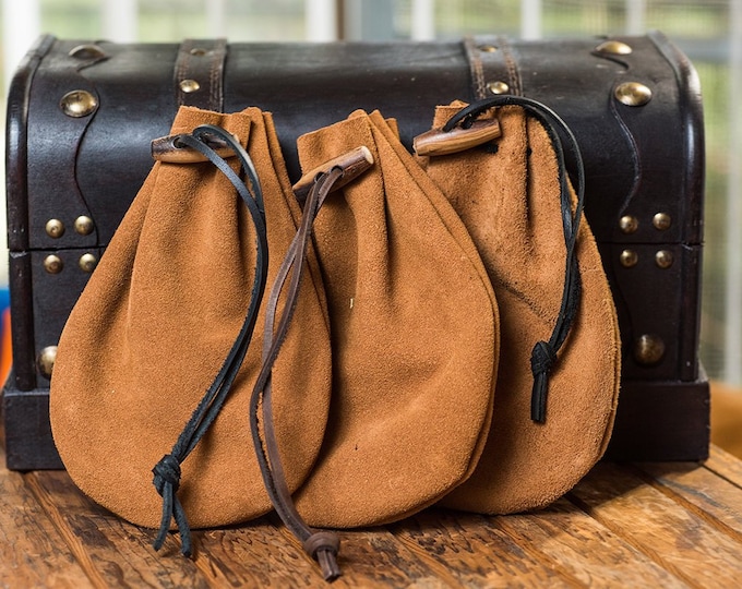 Soft Leather Handmade Drawstring Pouch. - Etsy