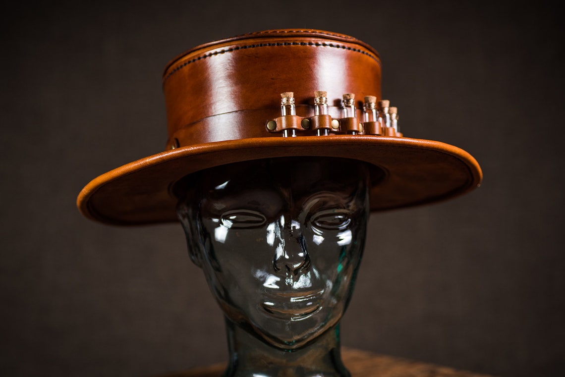 Handmade Leather Alchemist Hat - Etsy