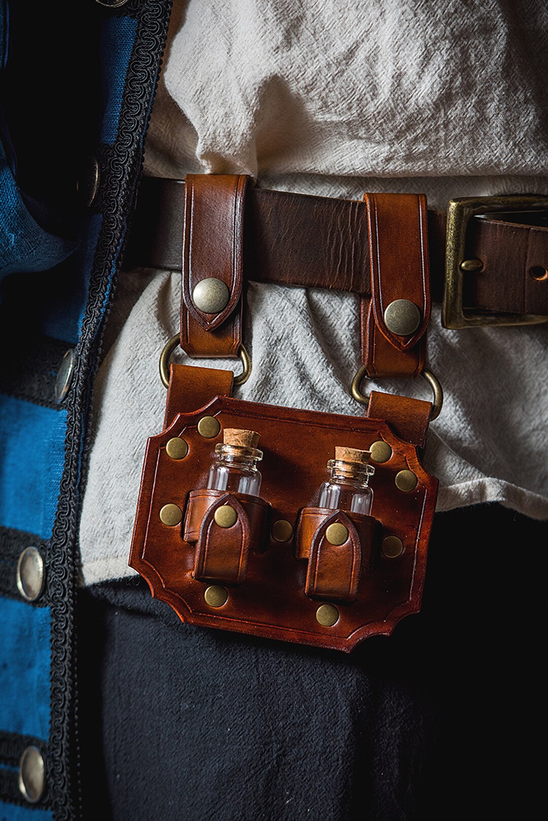 Leather Vial Holder - Etsy