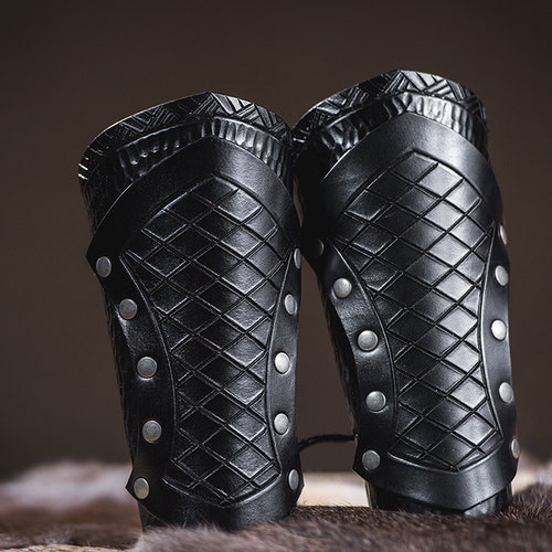 Handmade Leather Bracers - Etsy