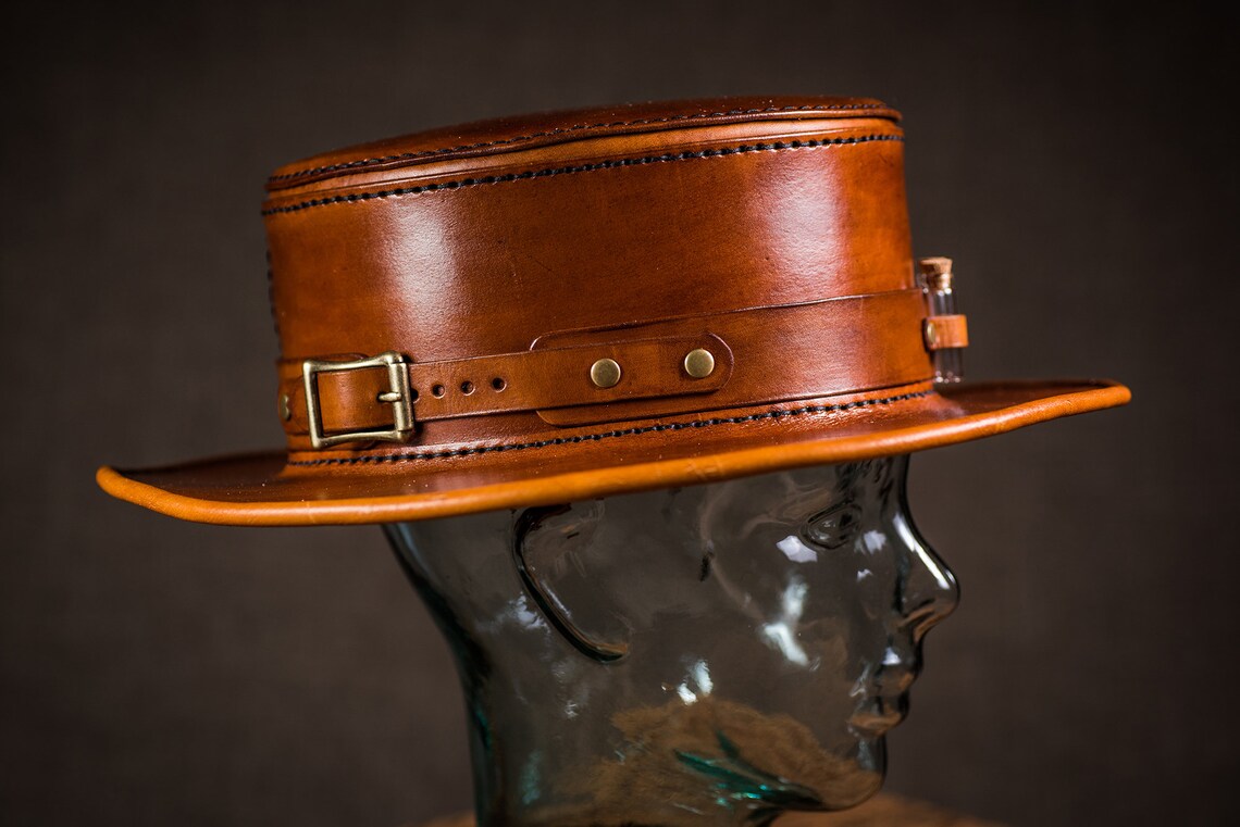 Handmade Leather Alchemist Hat - Etsy