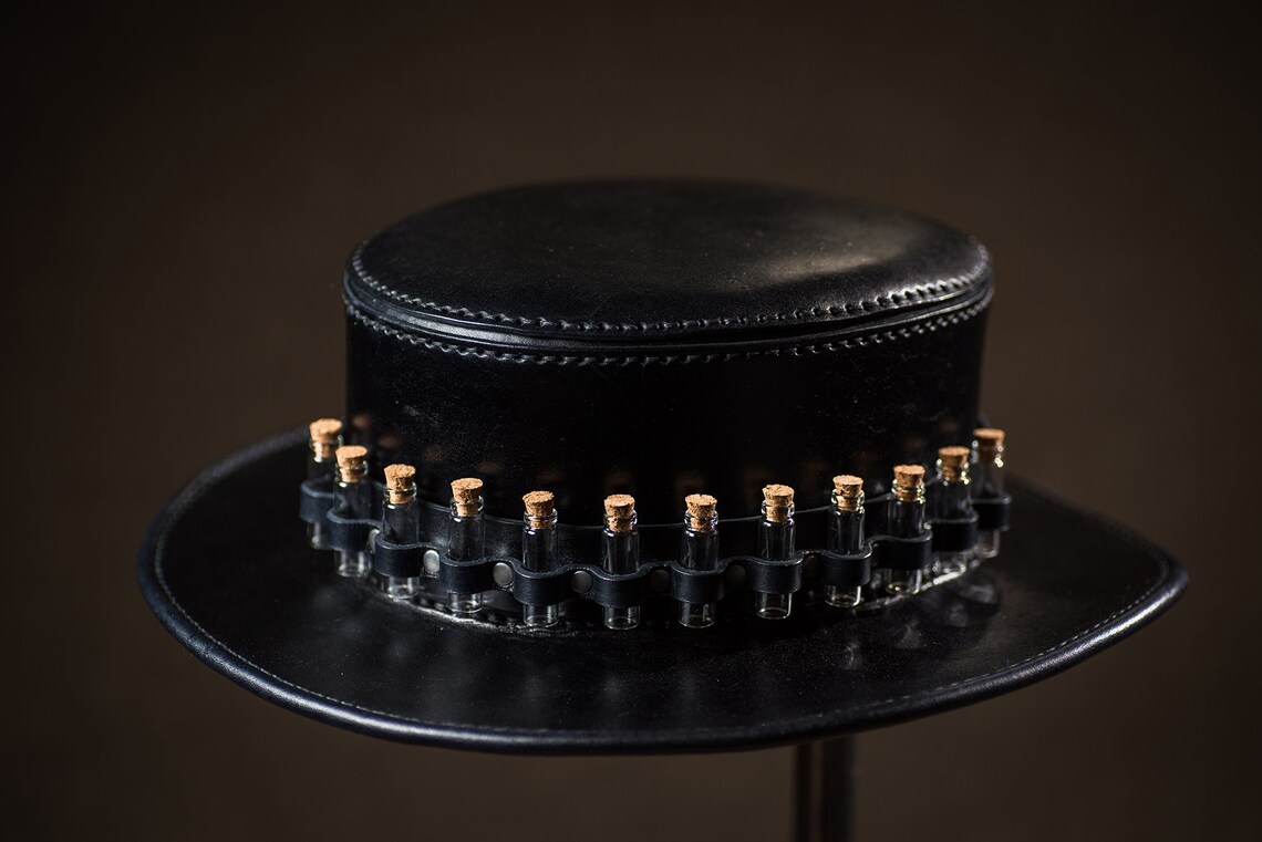 Handmade Leather Alchemist Hat - Etsy