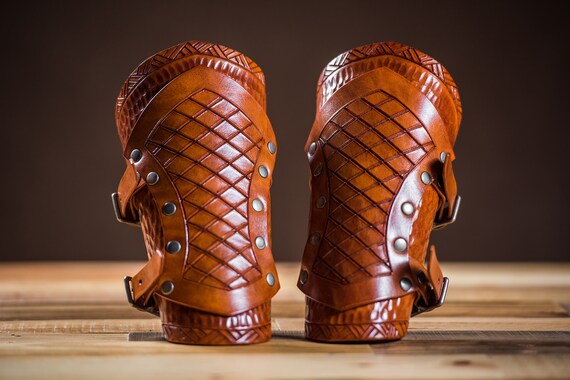 Handmade Leather Bracers - Etsy
